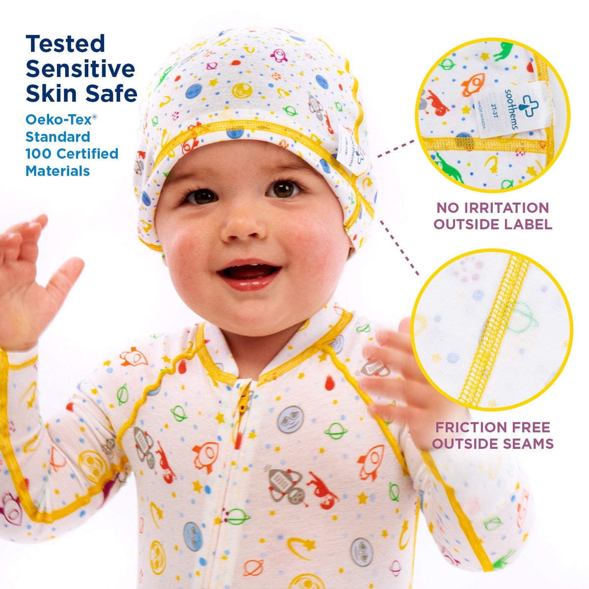 Sleep Cap for Babies with Eczema and Cradle Cap - Soothems